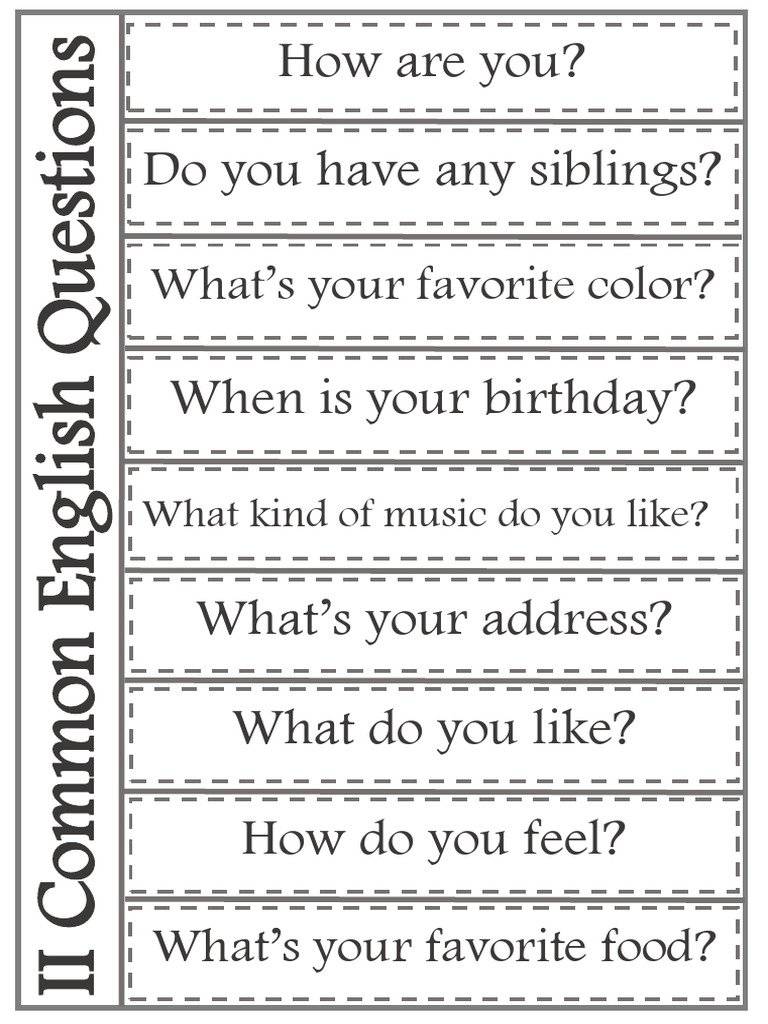 II Common English Questions | PDF
