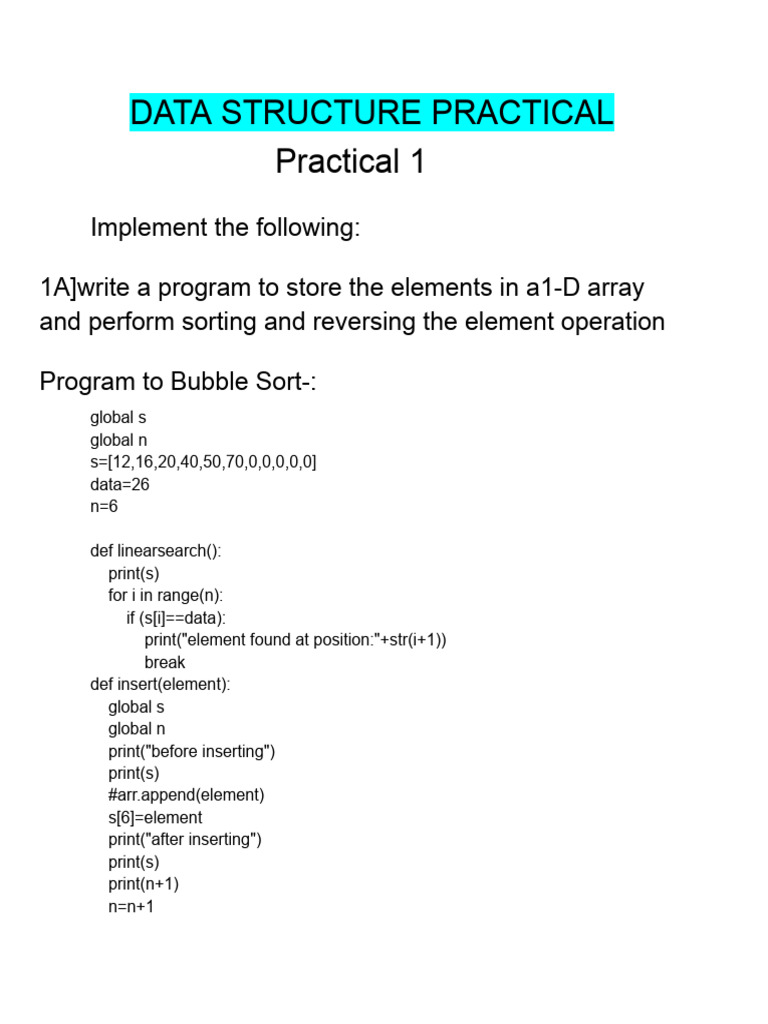 Data Structure All Practical | PDF | Queue (Abstract Data Type) | Algorithms And Data Structures