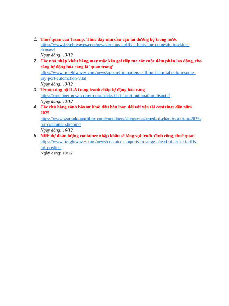 Thuế quan của Trump | PDF