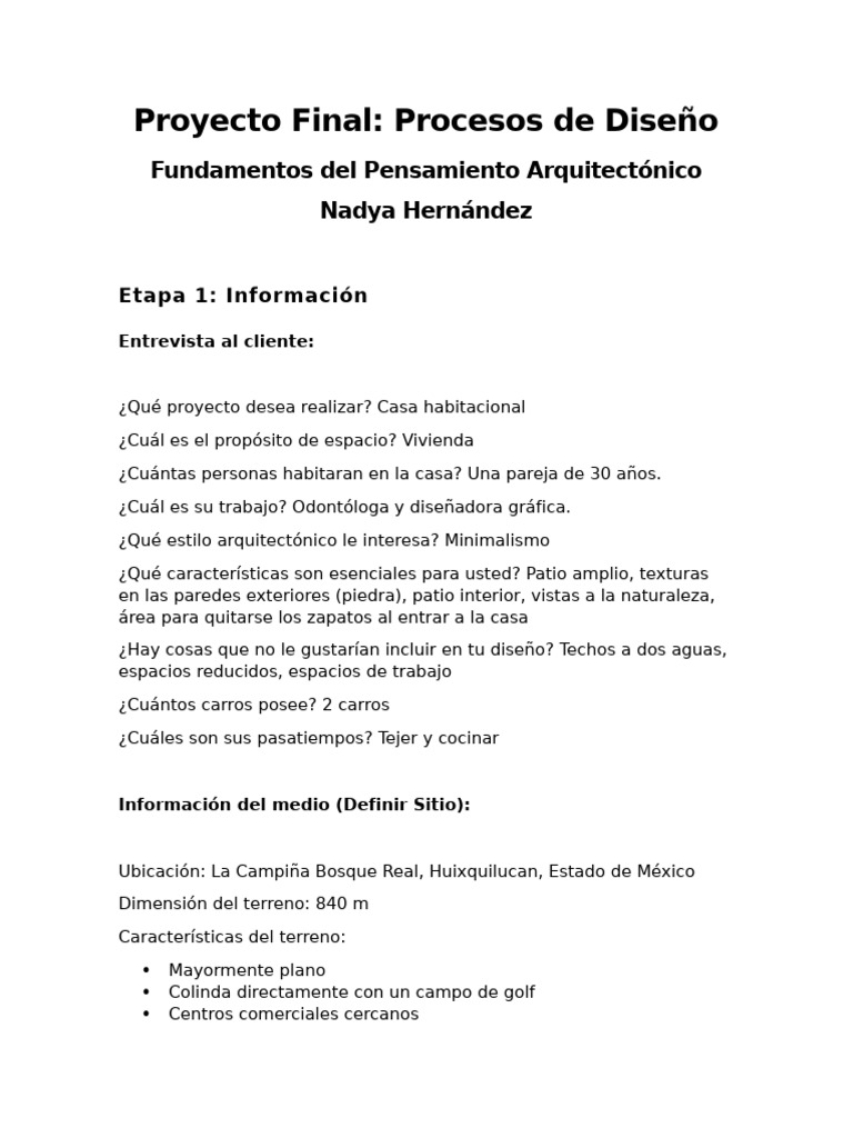 fundamentos proyecto final (1) | PDF | Minimalismo | Cocina