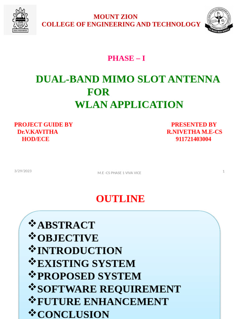 FINAL REVIEW PPT | PDF | Antenna (Radio) | Mimo
