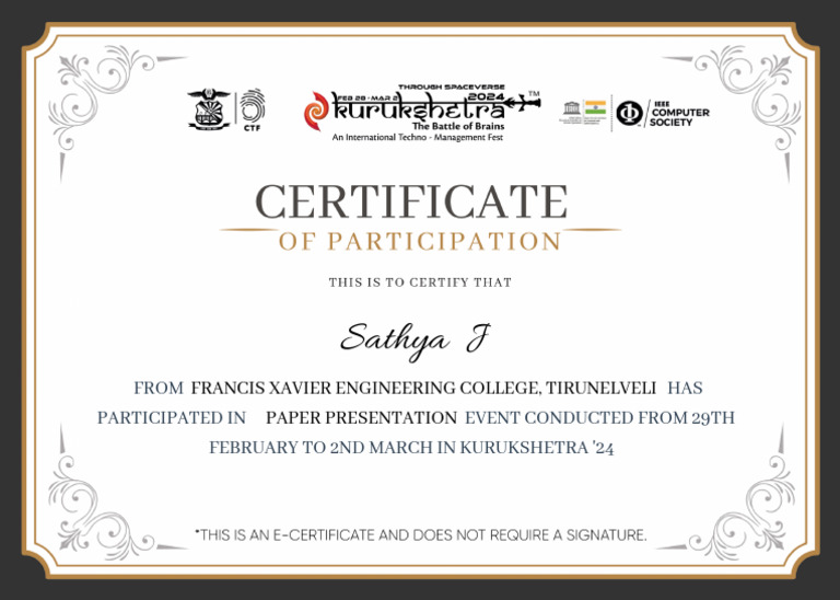 Participation Certificate | PDF