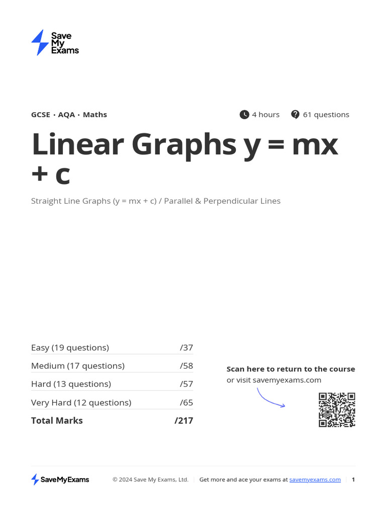 linear-graphs-y-equals-mx-plus-c-m-9FmcooSXZ5aTz3 | PDF | Line ...