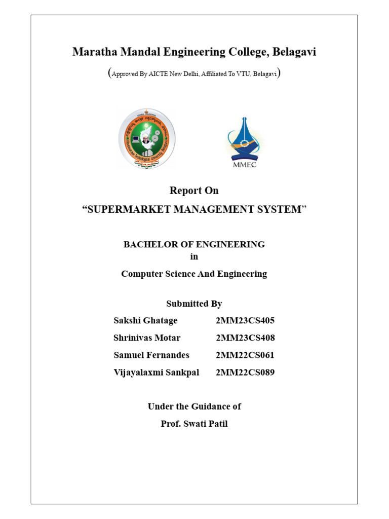Supermarket Management System | PDF | Software | Databases