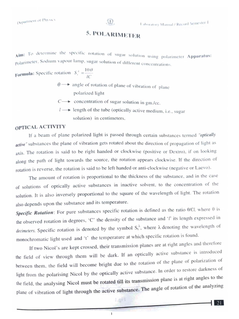 Polarimeter | PDF