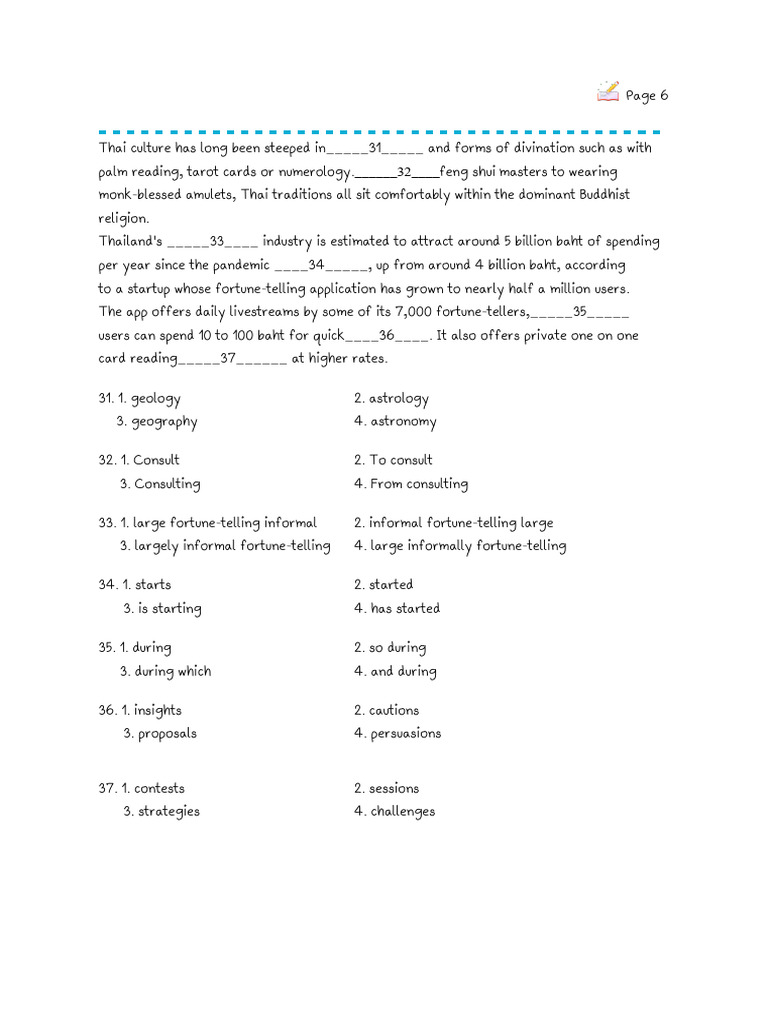 TGAT_Cloze & Reading | PDF | Psychological Concepts | Psychology