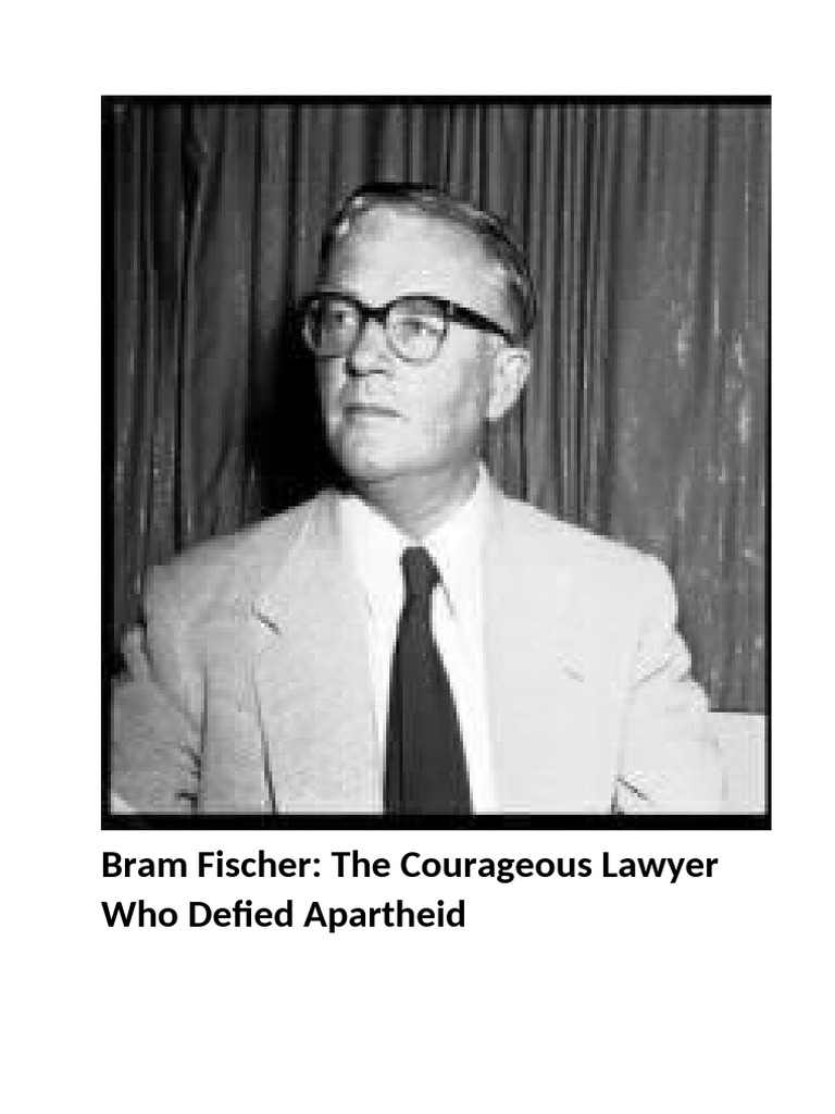 Bram Fischer | PDF | Nelson Mandela | Apartheid