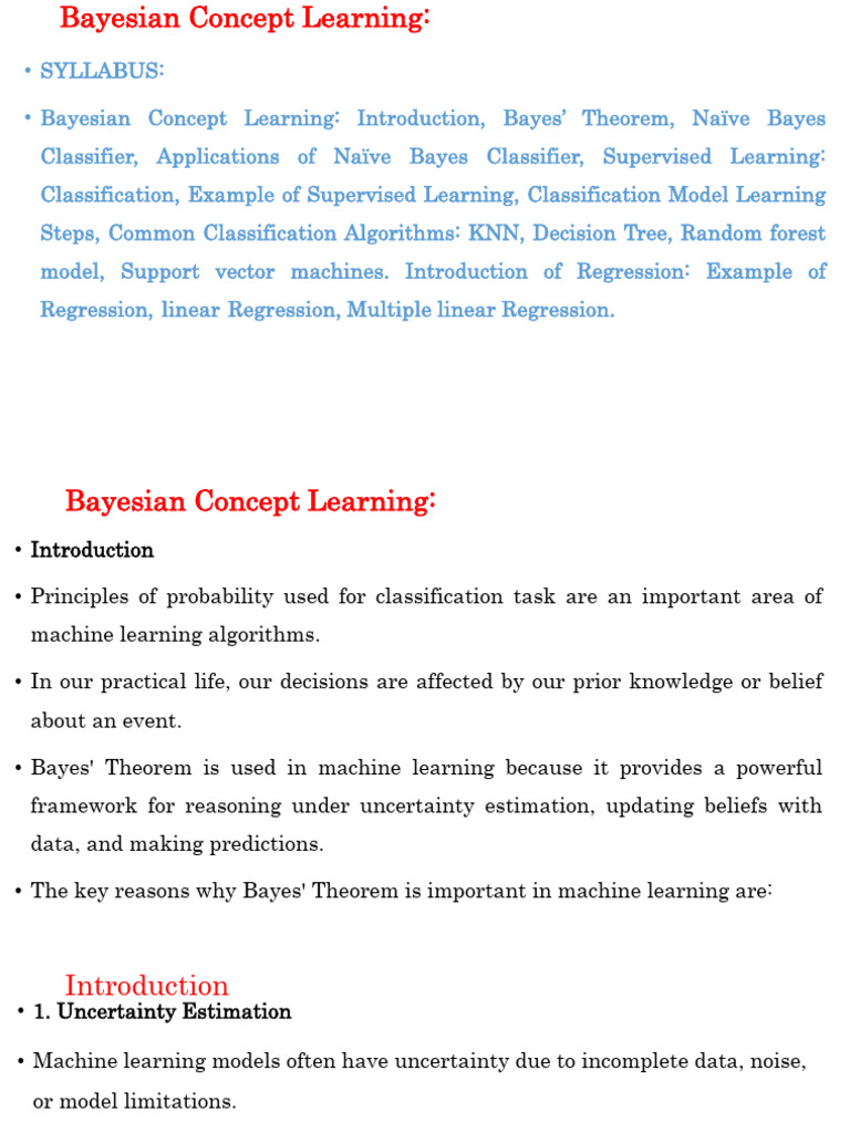 Unit 3 Pdf Bayesian Inference Statistical Classification