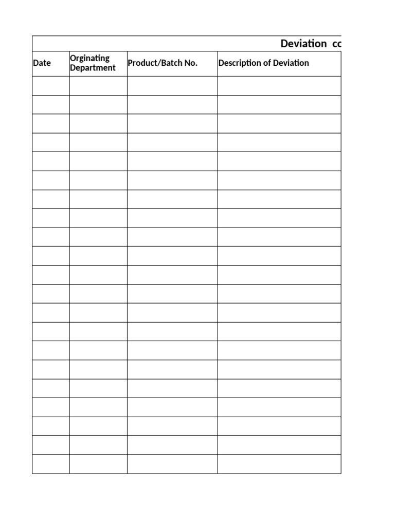 DEVIATION FORM | PDF