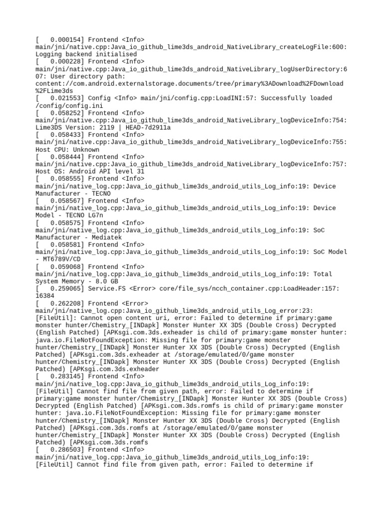 lime3ds_log | PDF | Computer Architecture | Computing