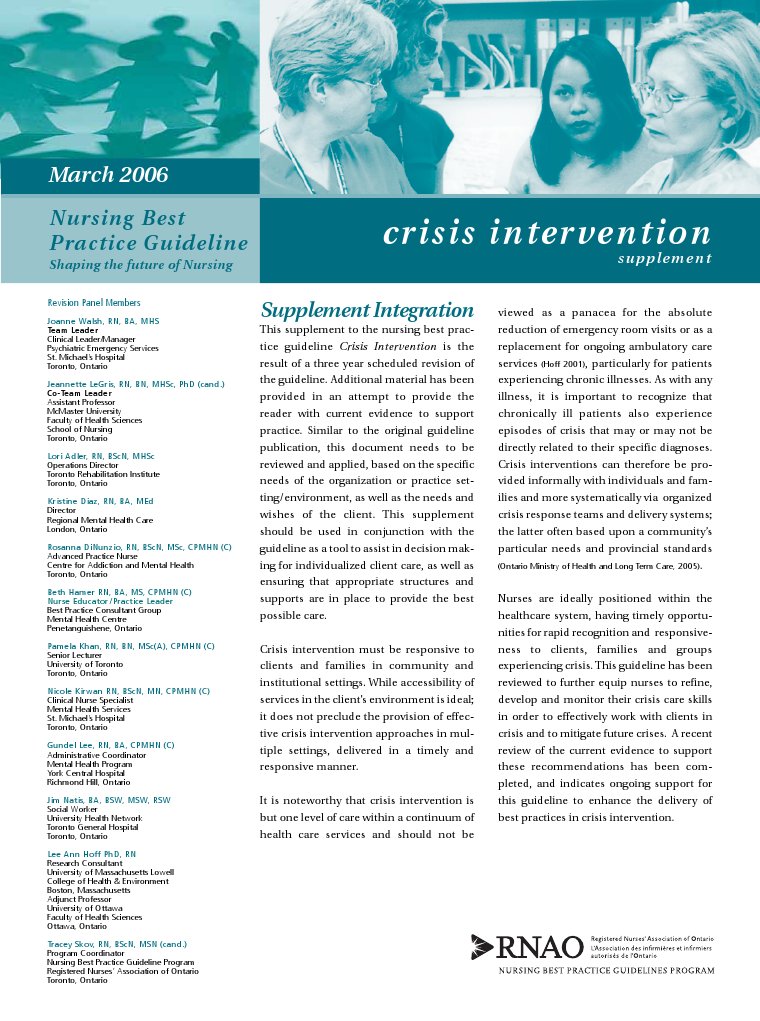 Crisis Intervention | PDF | Nursing | Mental Health