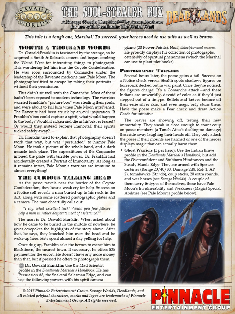 DLR - One Sheet - The Soul-Stealer Box | PDF