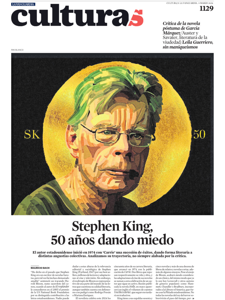 Stephen King: 50 Años de Literatura y Crítica | PDF | Stephen King