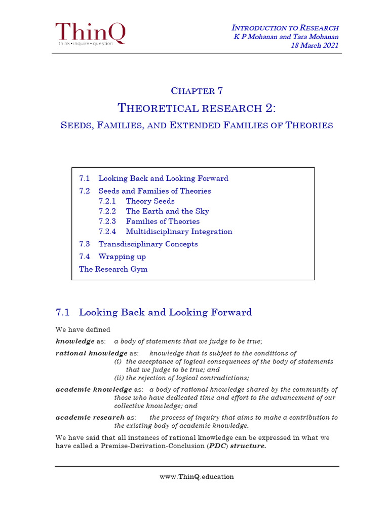 7 Theoretical Research 2 | PDF | Theory | Line (Geometry)