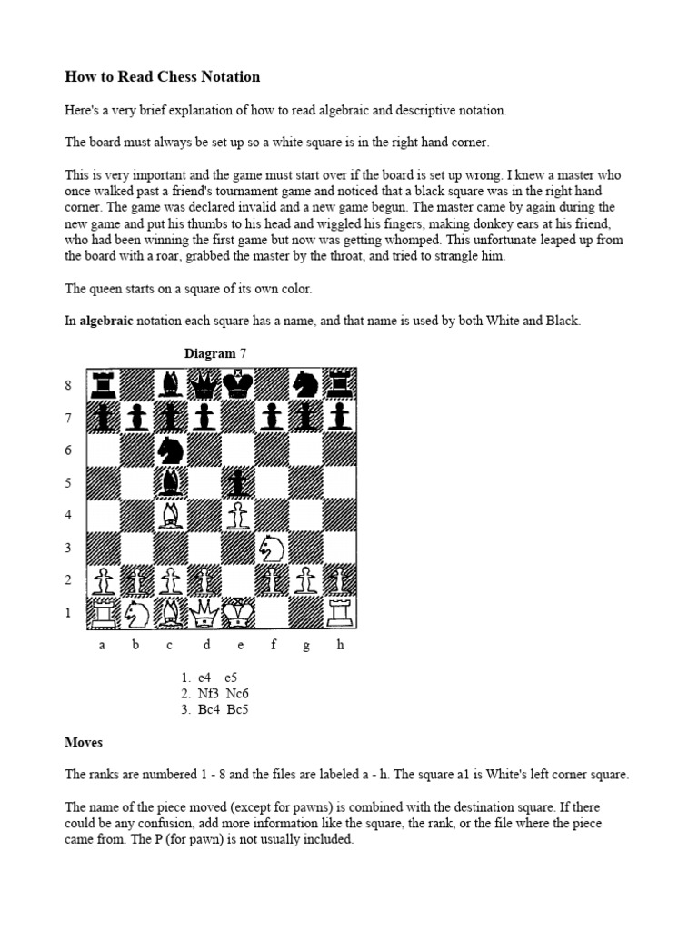 Chess Notation | PDF | Board Games | Chess