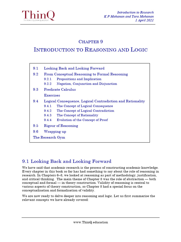 Logic and Reasoning Basics | PDF | Logic | First Order Logic