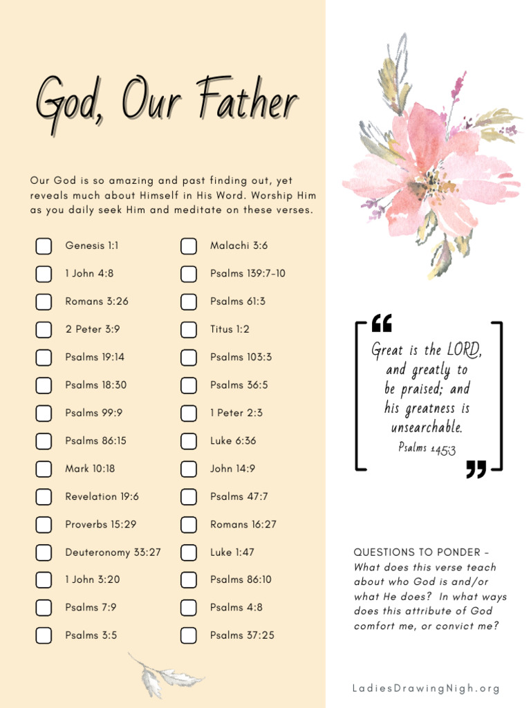 Exploring God's Nature Through Scripture | PDF