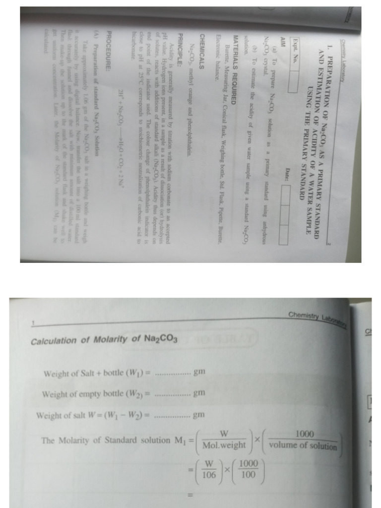 chemistry lab exp1 | PDF