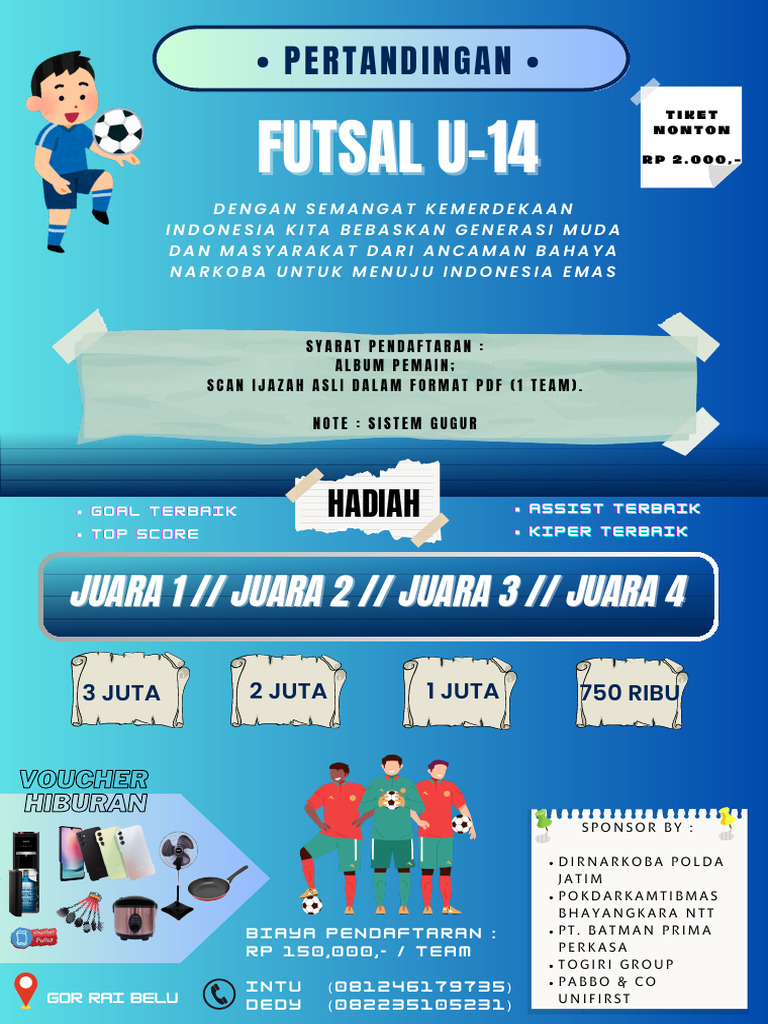 Turnamen Futsal U-14 | PDF