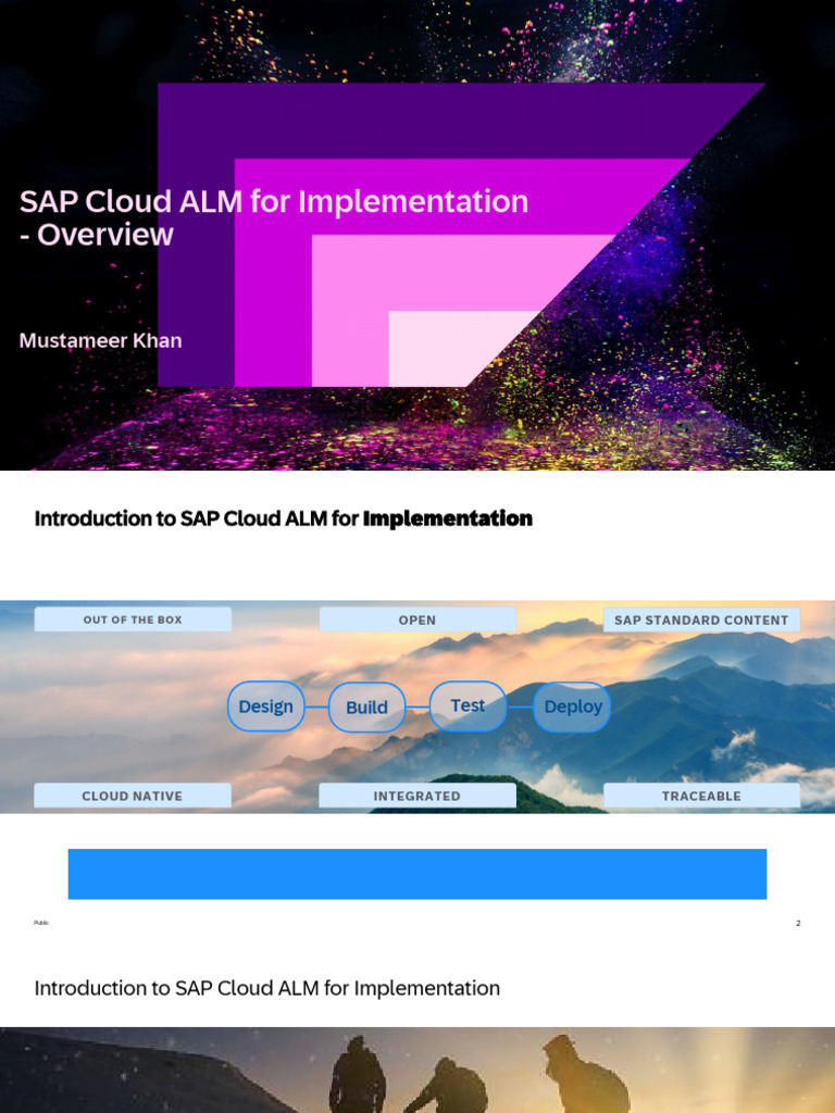 SAP Cloud ALM Implementation Overview | PDF | Cloud Computing ...