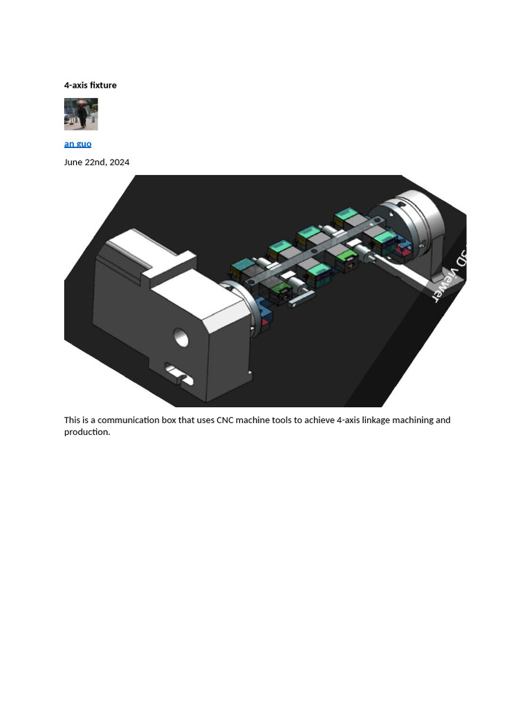 4 Axis Fixture For CNC Milling Production | PDF