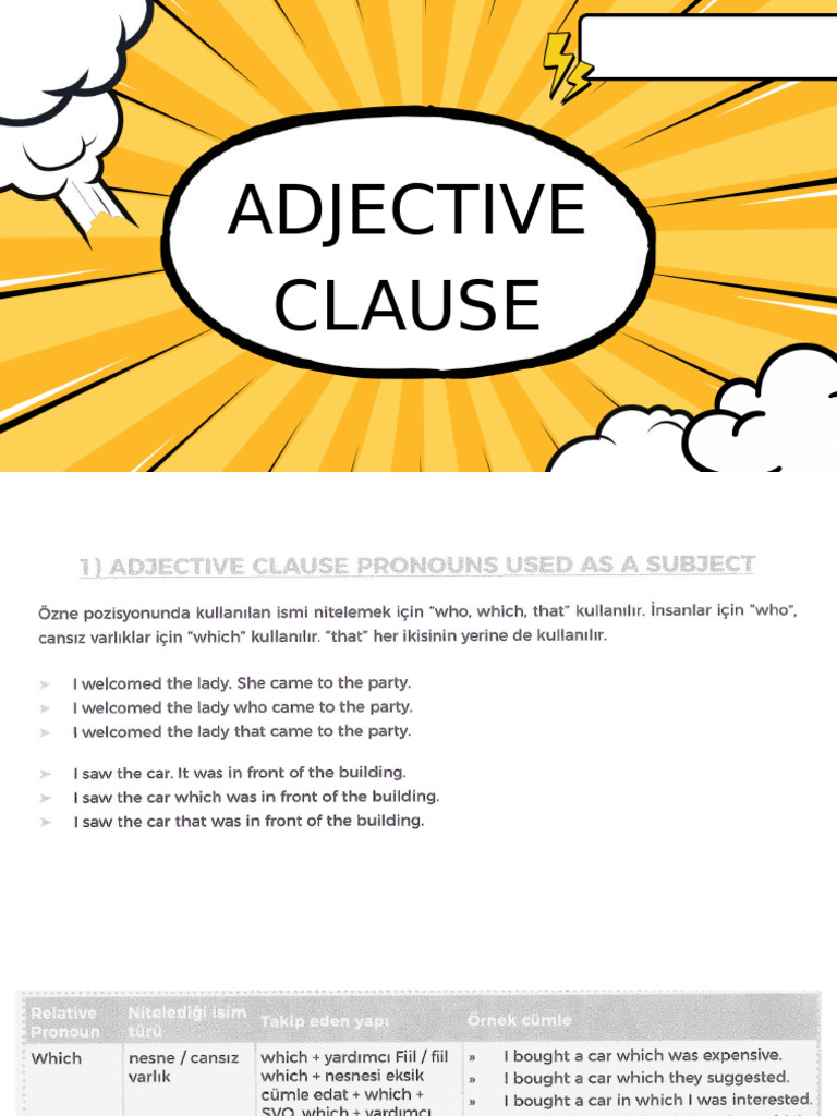 Adjectıve Clause | PDF