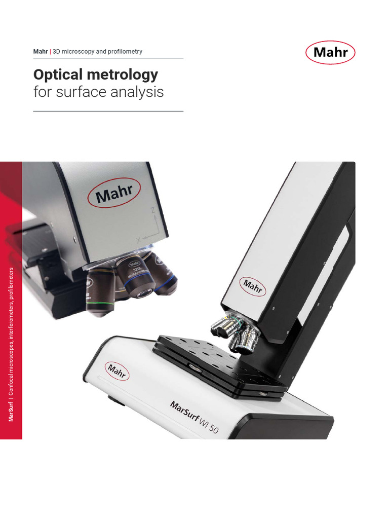 Optical Metrology for Surface Analysis-3765898-En-2023 | PDF | Interferometry | Confocal Microscopy