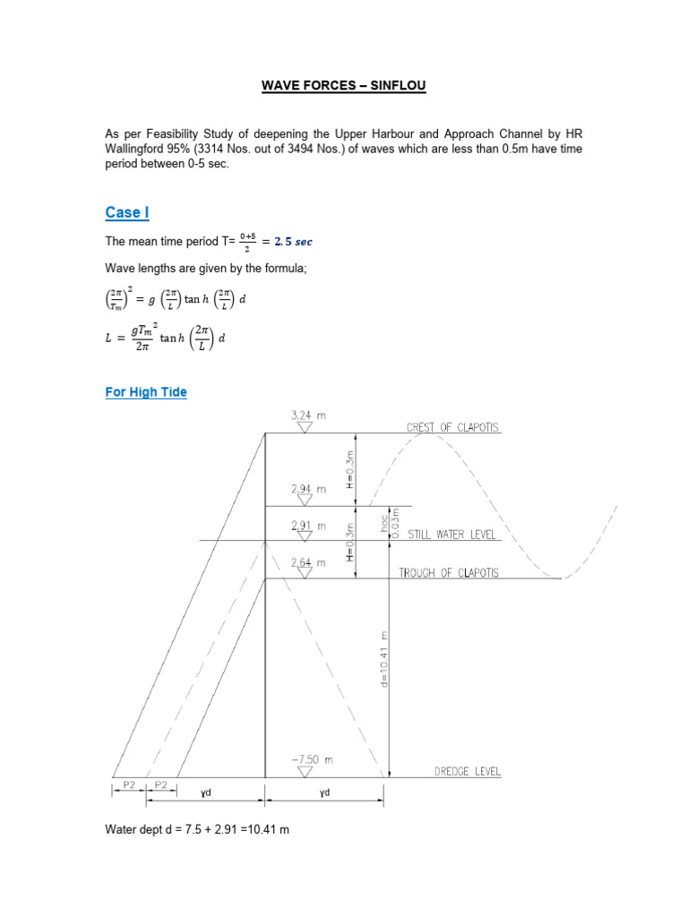 Wave Loads Calculation | PDF | Motion (Physics) | Applied And Interdisciplinary Physics