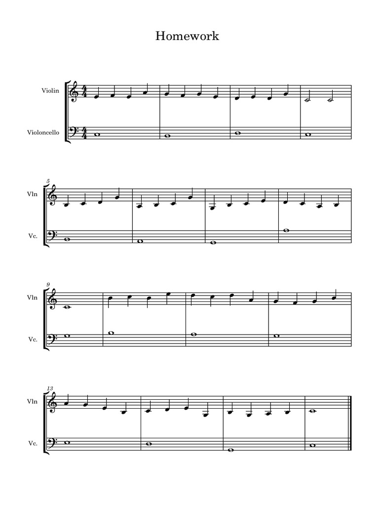 01 - Full Score - Homework | PDF