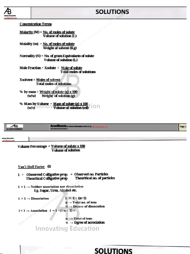 Chemistry Class 12th Exept Chemical Kinetics and D and F Block | PDF