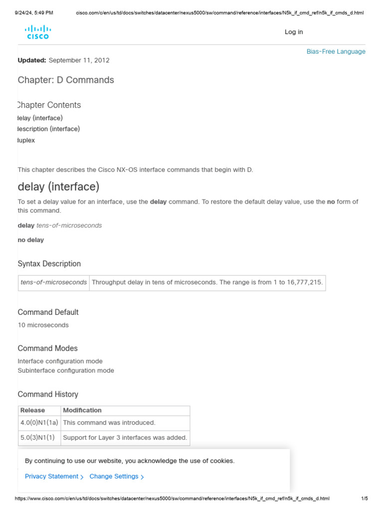Cisco NX-OS Interface Commands | PDF | Computer Programming ...