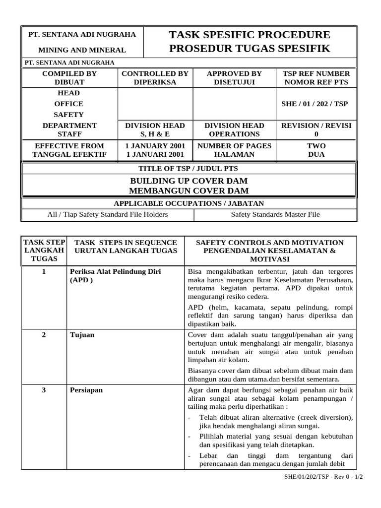 TSP_39- Membangun Cover Dam | PDF