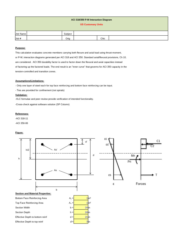 ACI-350 P-M Interaction 1.0 | PDF | Strength Of Materials | Continuum ...