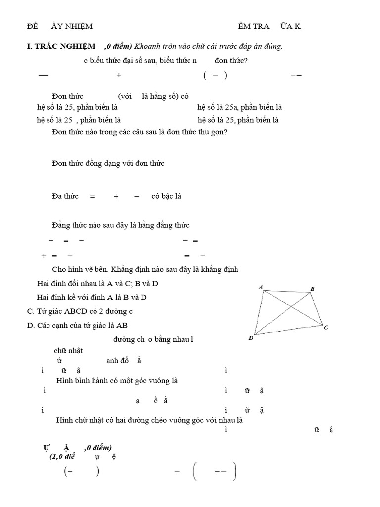 De Giua Ki 1 Toan 8 Nam 2023 2024 Truong Thcs Nguyen Binh Khiem Quang Nam | PDF