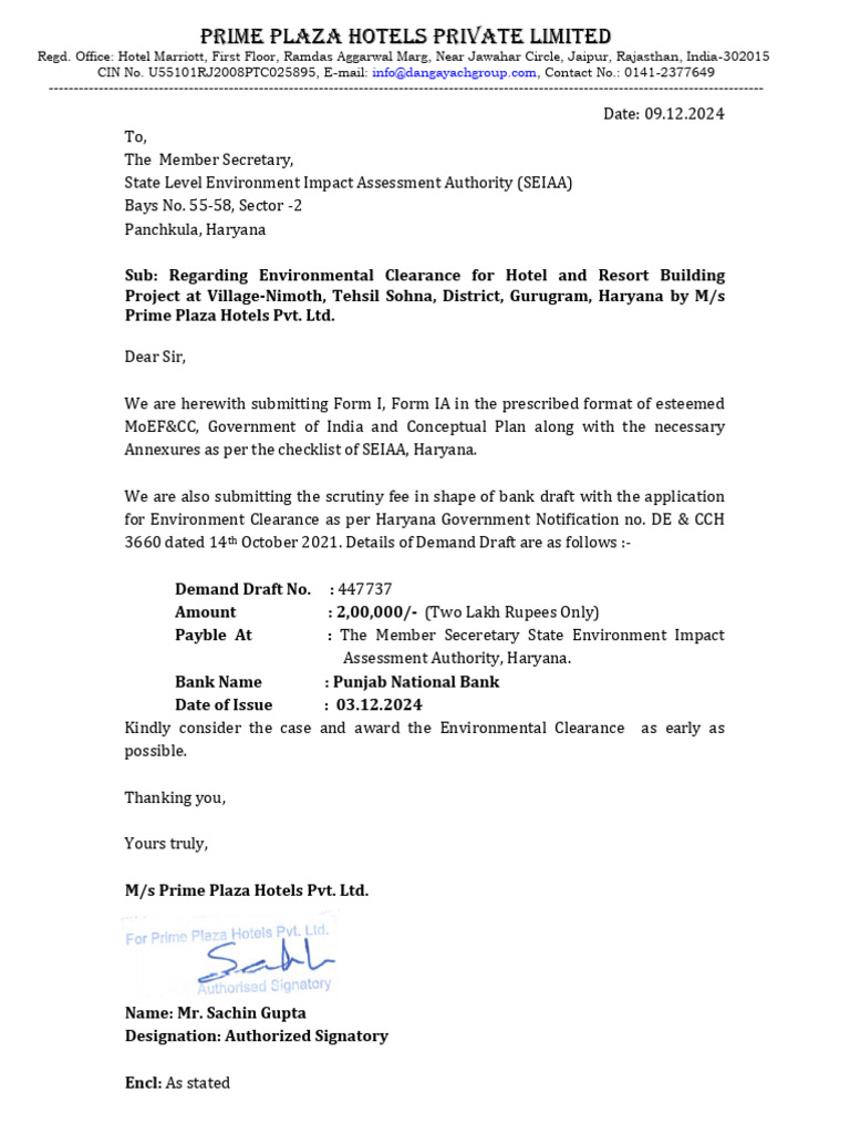 Cover Letter SEIAA (3) | PDF