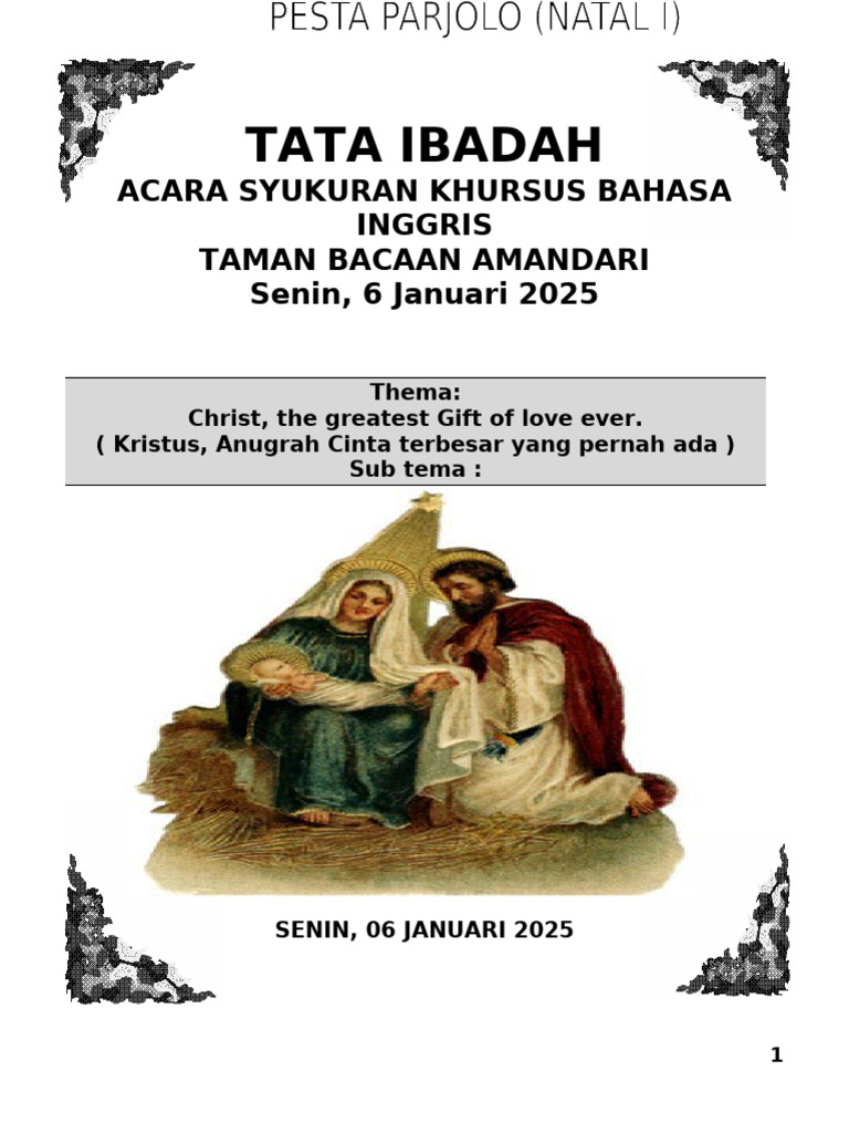 Tata Ibadah Natal Tba | PDF
