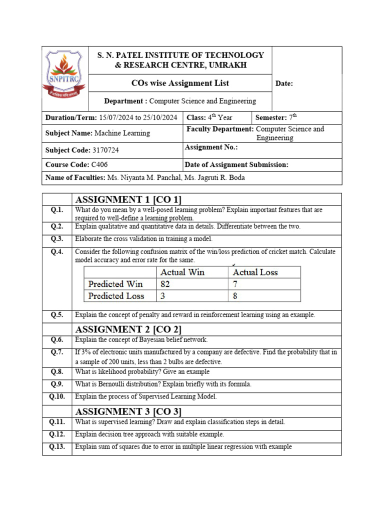 ML Assignment 30 | PDF | Artificial Neural Network | Machine Learning
