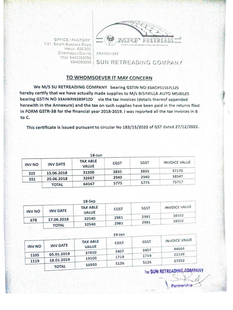 CONFORMATION LETTER-12 | PDF