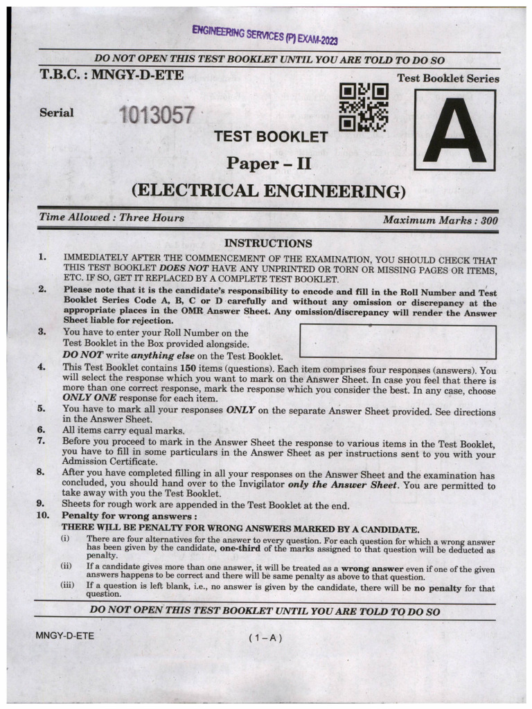 Esep23 P-II Elecengg 20022023 | PDF