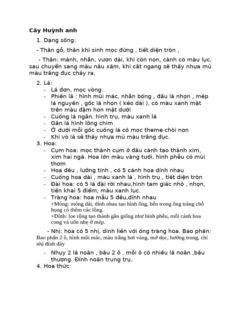 Cây Hu NH Anh | PDF