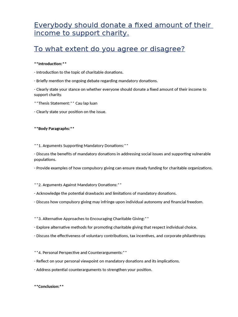 Charity Writing task 2 | PDF | Charitable Organization | Donation