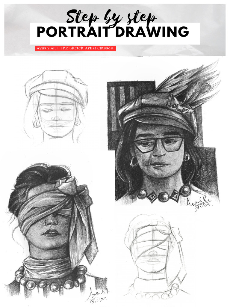 Realistic Step by Step Portrait Drawing | PDF | Pencil | Drawing