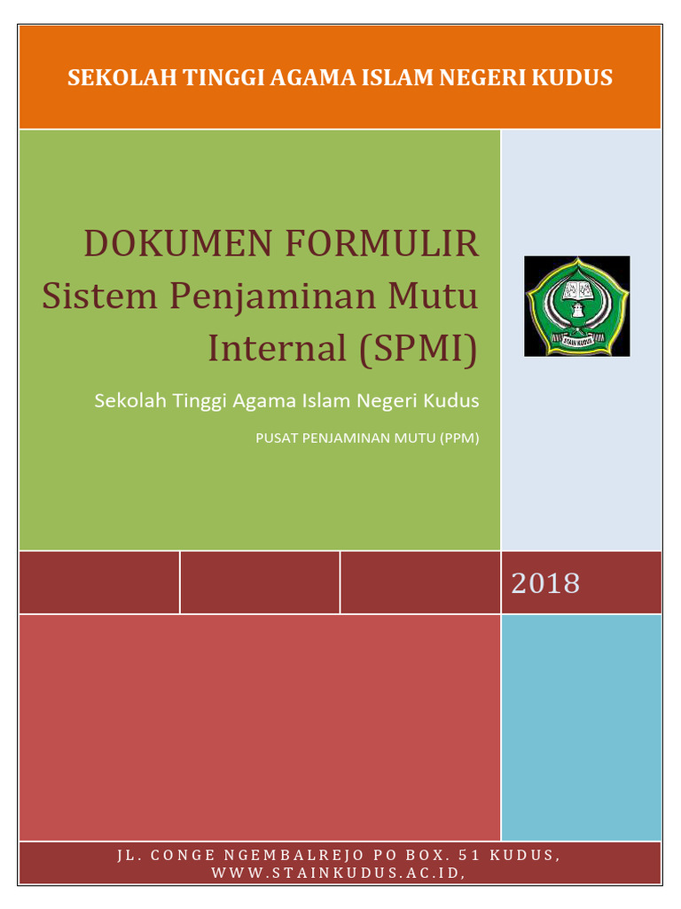 Formulir Spmi Stain 2018 Fix | PDF