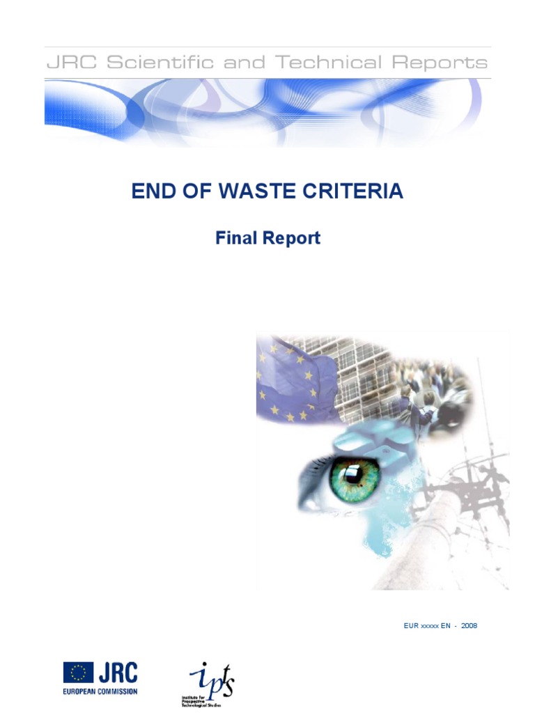 End of Waste Criteria (Final) | PDF | Recycling | Waste