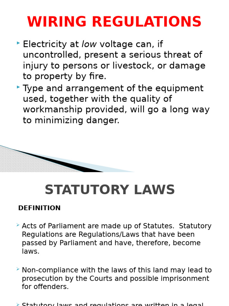 wiring regulations | PDF | Occupational Safety And Health | Electrical ...