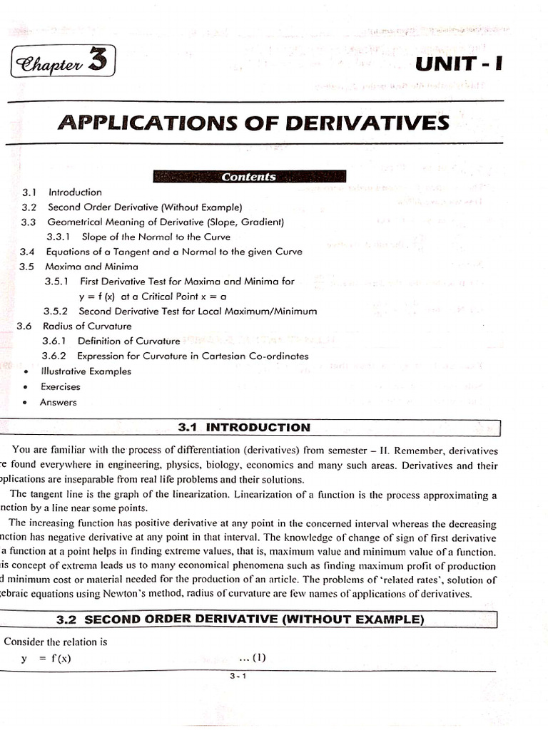 Application of Derivatives | PDF