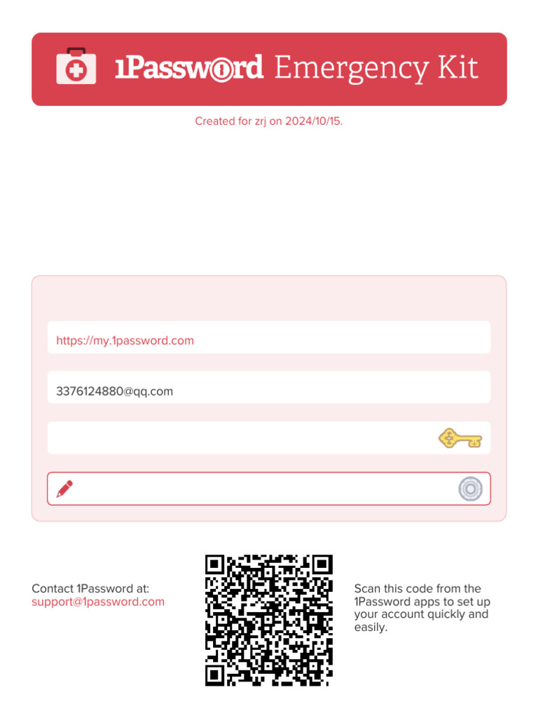 1Password Emergency Kit A3-78WZTJ-my | PDF