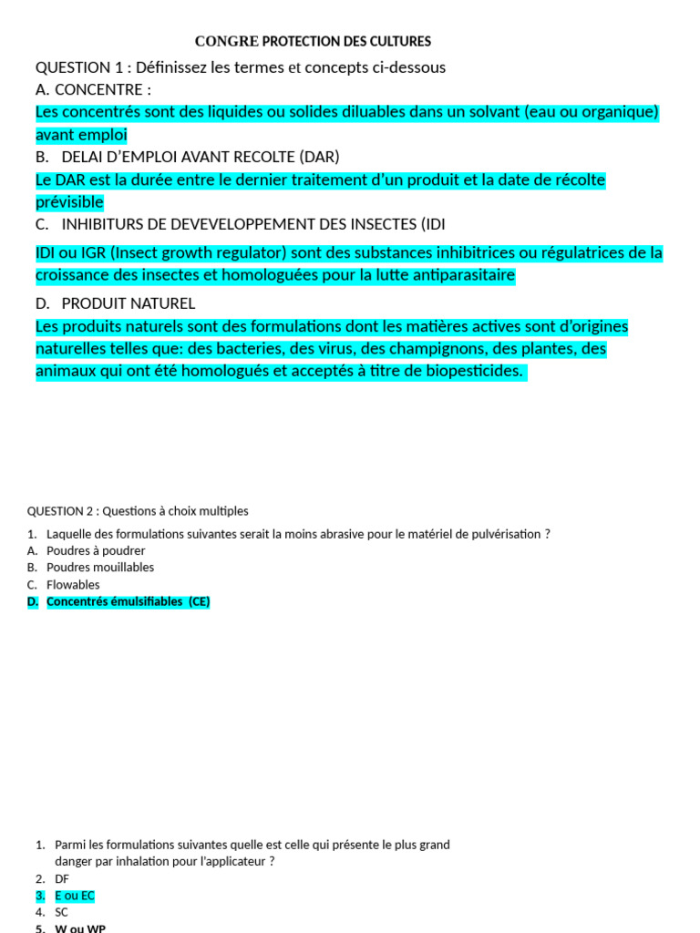 Congre Protection Des Cultures 2024[1] | PDF | Pesticide | Herbicide