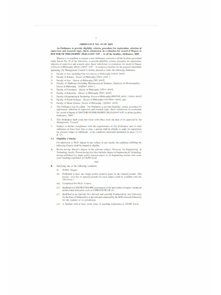 Ordinance of SGBAU | PDF