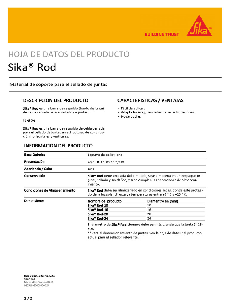 Sika Rod | PDF